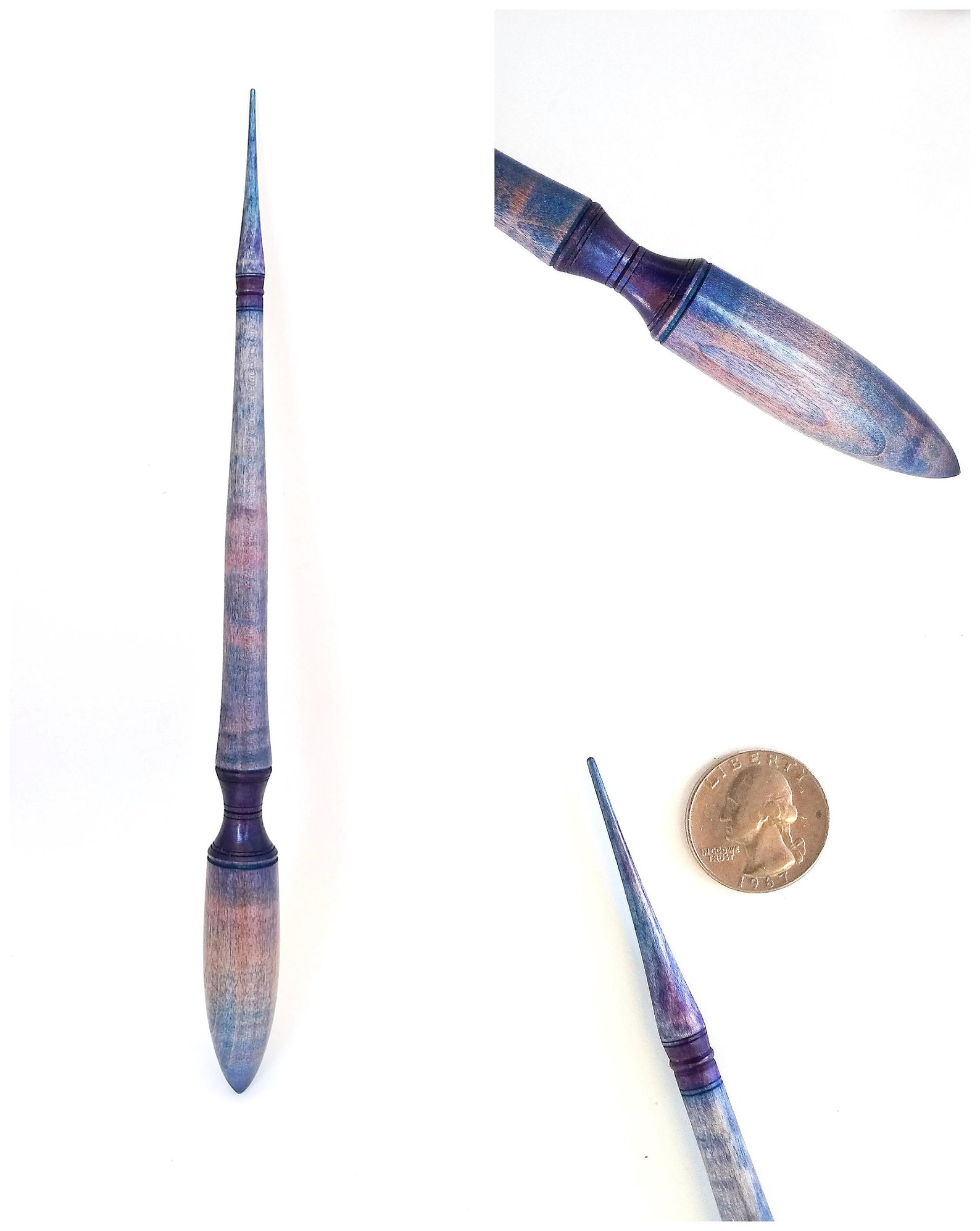 Russian Spindle for Hand Spinning in Hand-dyed Sugar Maple (made to ...