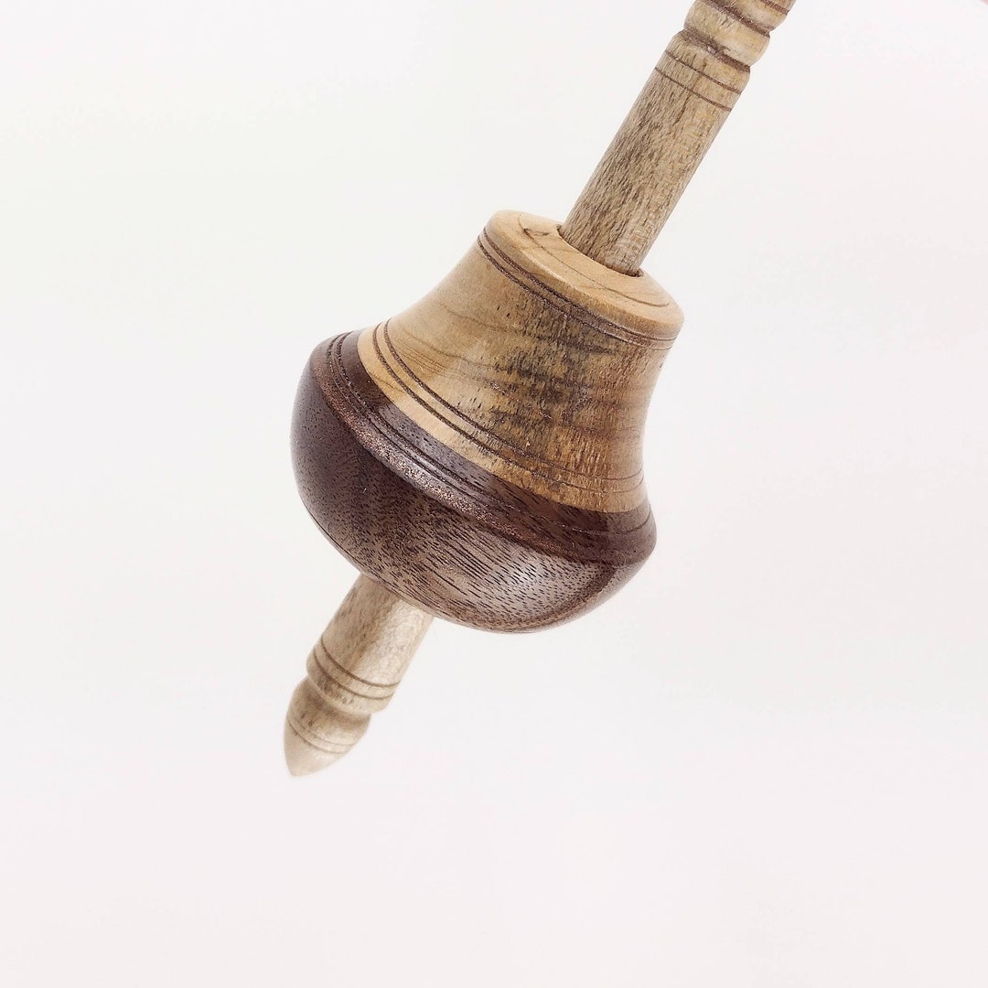 Tibetan Style Supported Spindle for Hand Spinning in Silver Maple and ...