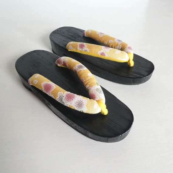 Wooden clogs, "geta" - Japanese vintage - black lacqu… - Gem