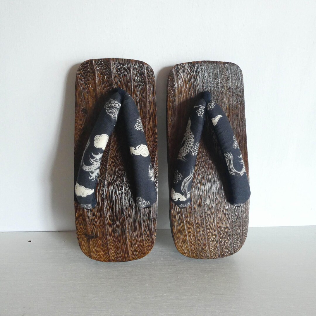 Japanese Kimono Style Clogs, geta Traditional Men's Geta Clogs Wooden ...