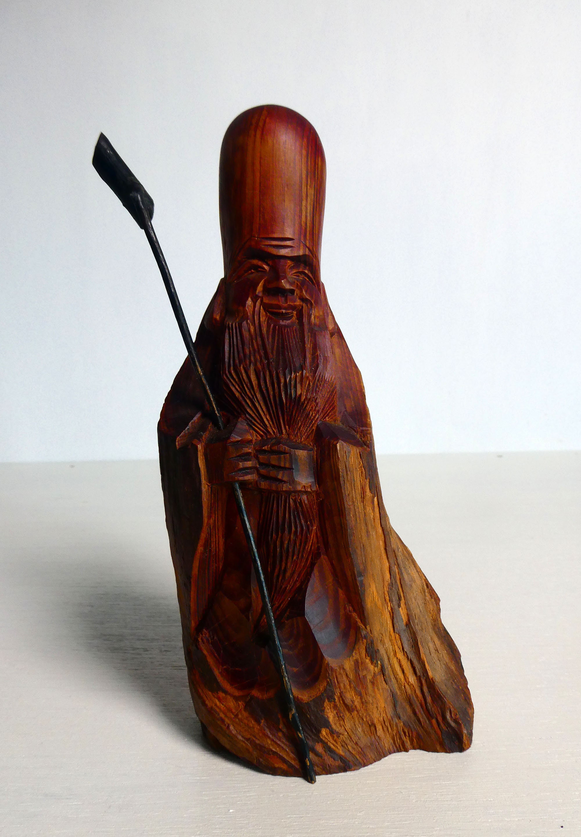 Hand Carved Small Wooden Statue Japanese Vintage - Etsy Norway