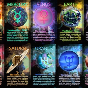 Astral Atlas Guide Deck & Booklet | 54 Astrology Cards | Zodiac Planets ...