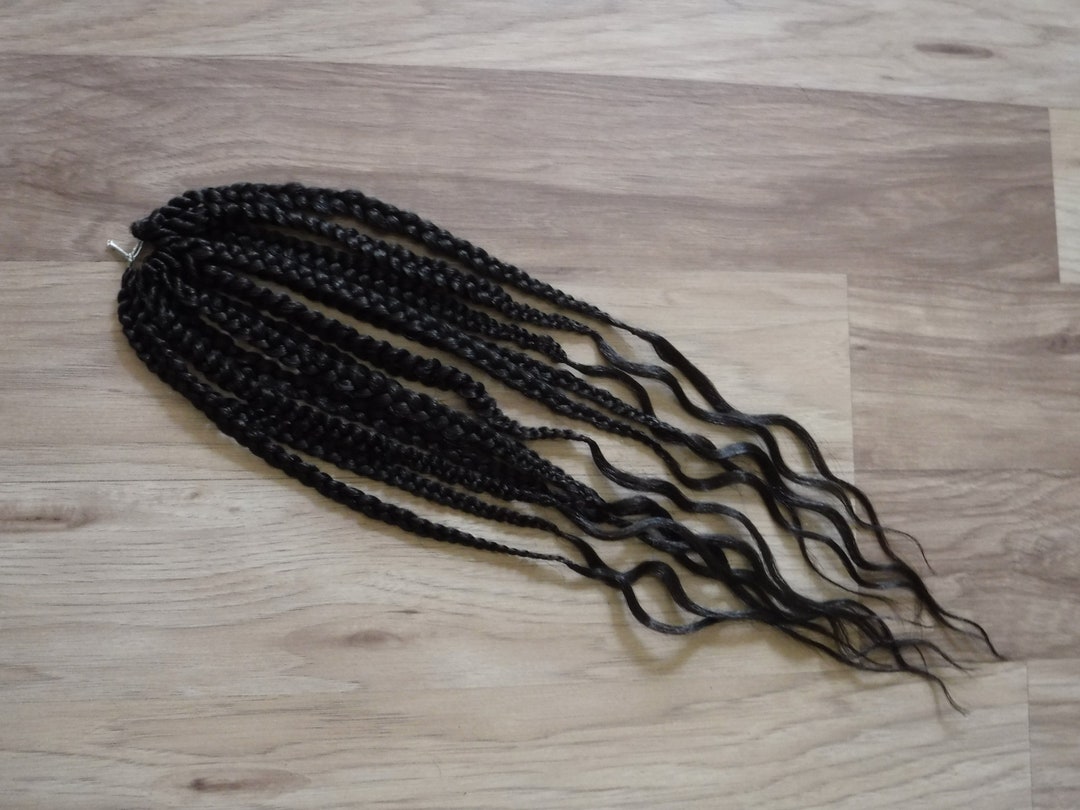 Synthetic Braids - Dark Brown #4 Wispy Ended Braid Quarter Set 12 Loop ...