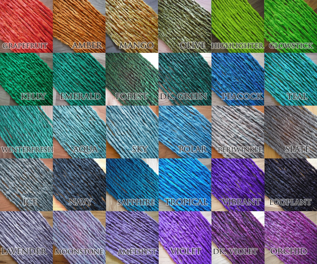 Kanekalon Fiber Color Sample - Special Order Chart Swatch of Vegan ...