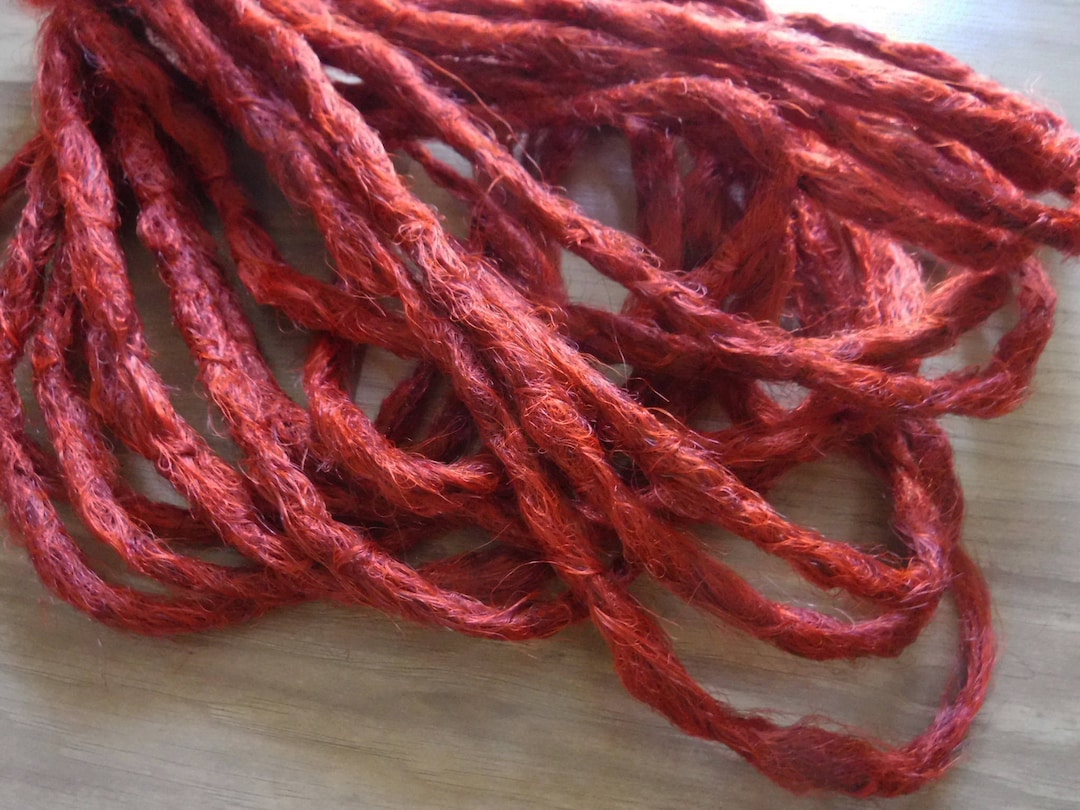 Synthetic Dreadlocks - Crimson Set of 10 SE - Natural Texture Microthin ...