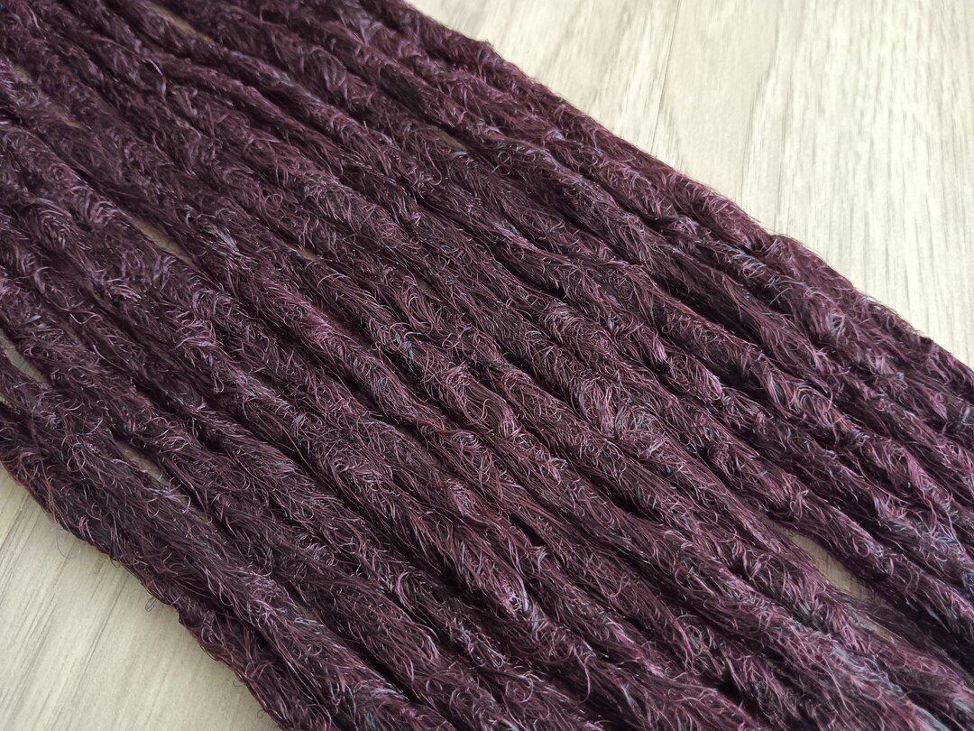 Synthetic Dreadlocks - Dark Burgundy 8 DE Bundle - Natural Crochet ...