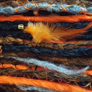 Synthetic Dreadlocks - Halloween Spooky Black and Orange Decorated Full ...