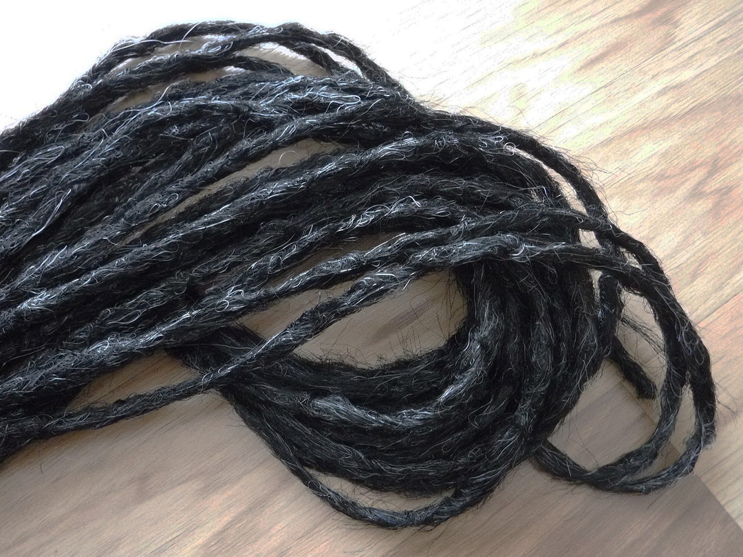 Synthetic Dreadlocks - Custom Color Blend - Salt N Pepper - Crocheted ...