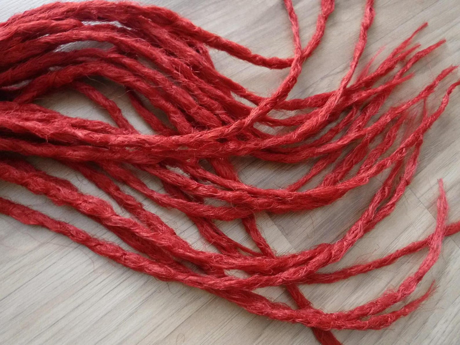 Synthetic Dreadlocks Cherry Red Set of 10 SE Natural - Etsy