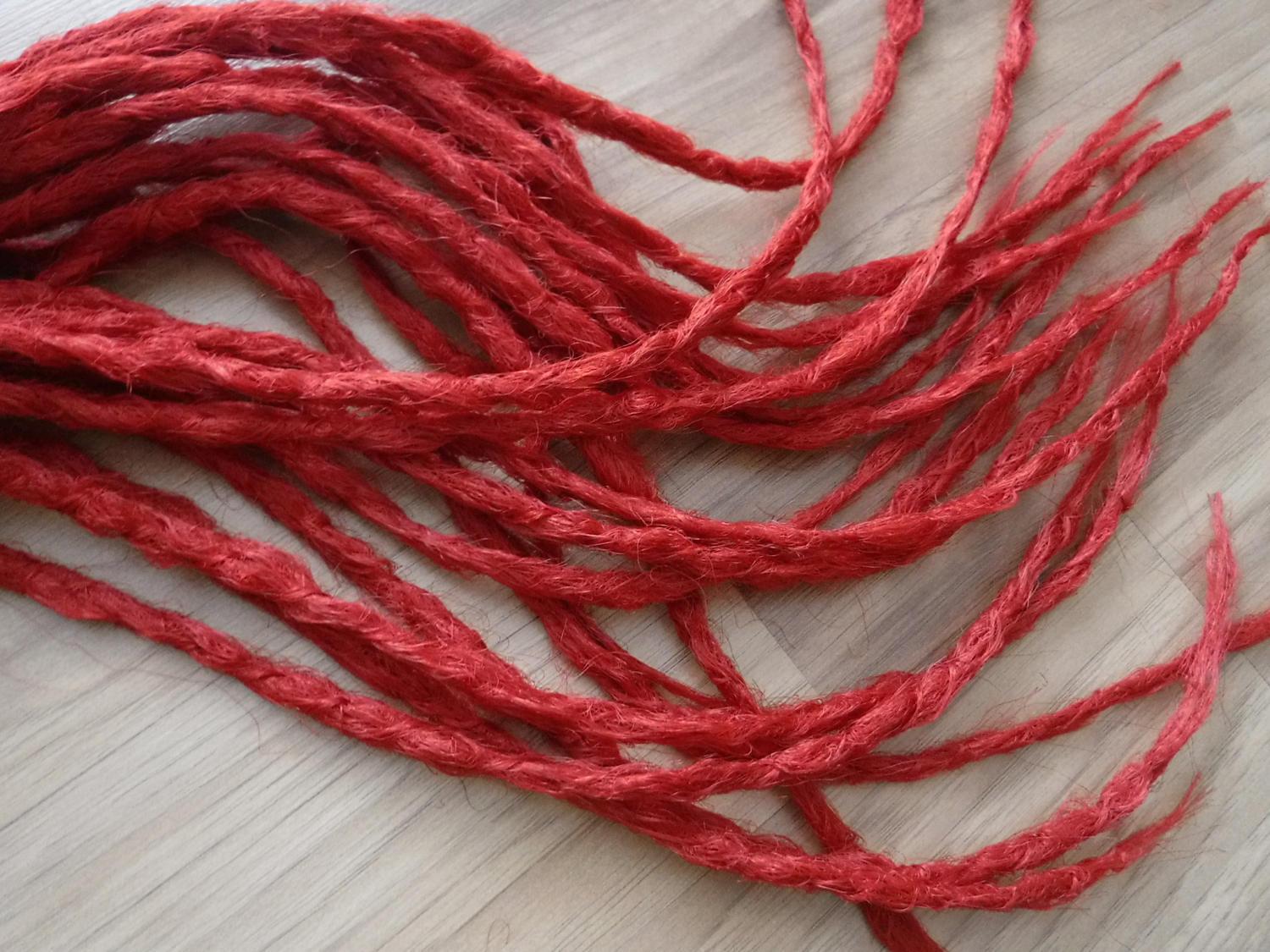 Synthetic Dreadlocks Cherry Red Set of 10 SE Natural - Etsy