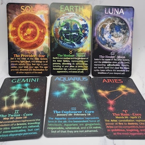 Astral Atlas Guide Deck & Booklet | 54 Astrology Cards | Zodiac Planets ...