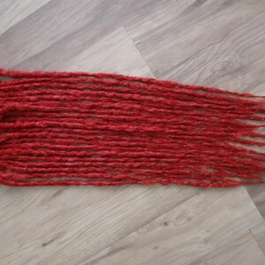 Synthetic Dreadlocks - Cherry Red Set of 10 SE - Natural Texture ...