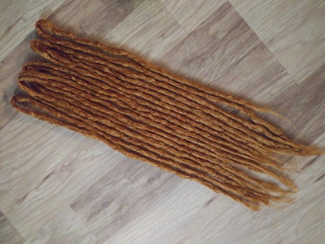 Synthetic Dreadlocks - Ginger 8 DE Bundle - Natural Crochet Texture ...