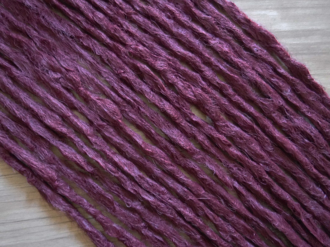 Synthetic Dreadlocks - Wine Red Set of 10 SE - Natural Texture ...