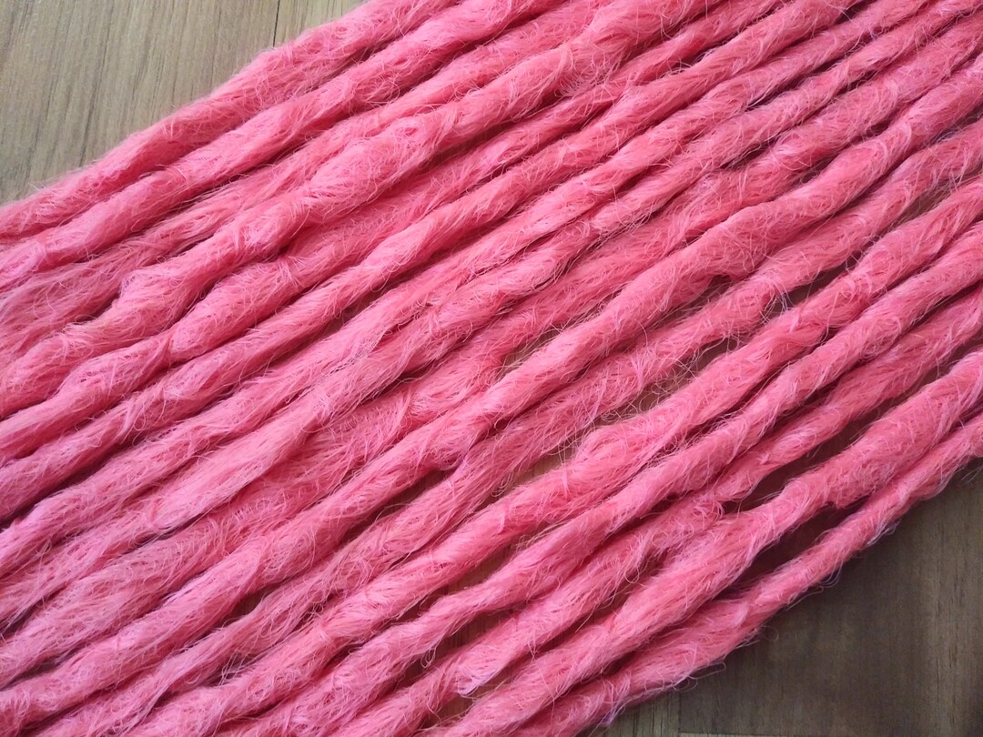 Synthetic Dreadlocks - Pink 8 DE Bundle - Natural Crochet Texture ...