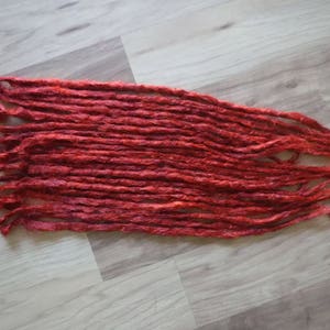 Synthetic Dreadlocks - Red Blend Set of 10 SE - Natural Texture ...