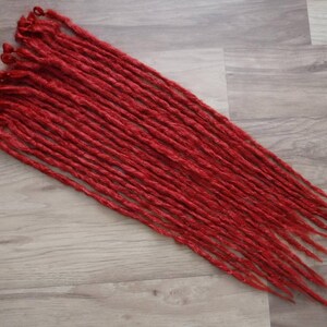 Synthetic Dreadlocks - Cherry Red Set of 10 SE - Natural Texture ...