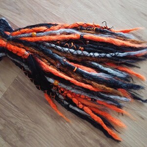 Synthetic Dreadlocks - Halloween Spooky Black and Orange Decorated Full ...