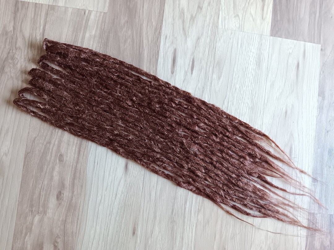 Synthetic Dreadlocks - Rust 8 DE Bundle - Natural Crochet Texture ...