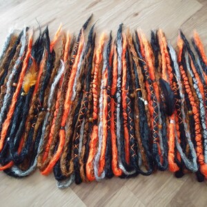 Synthetic Dreadlocks - Halloween Spooky Black and Orange Decorated Full ...