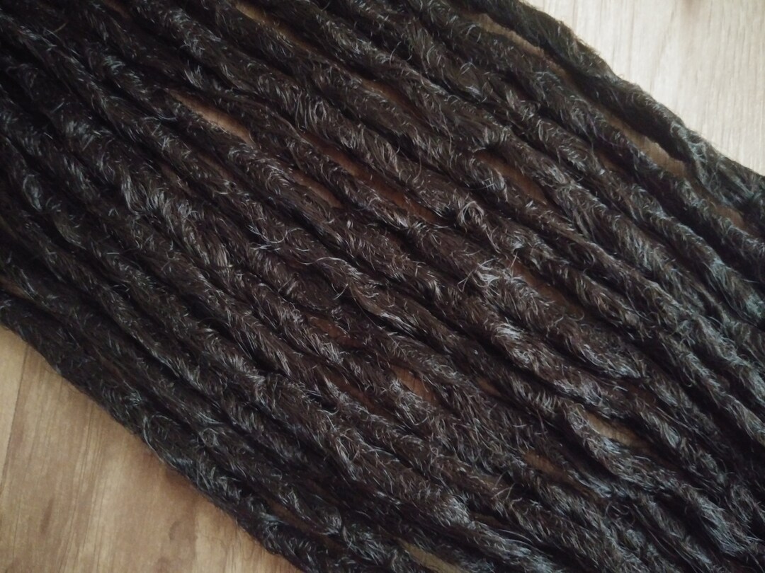 Synthetic Dreadlocks - Dark Brown 8 DE Bundle - Natural Crochet Texture ...