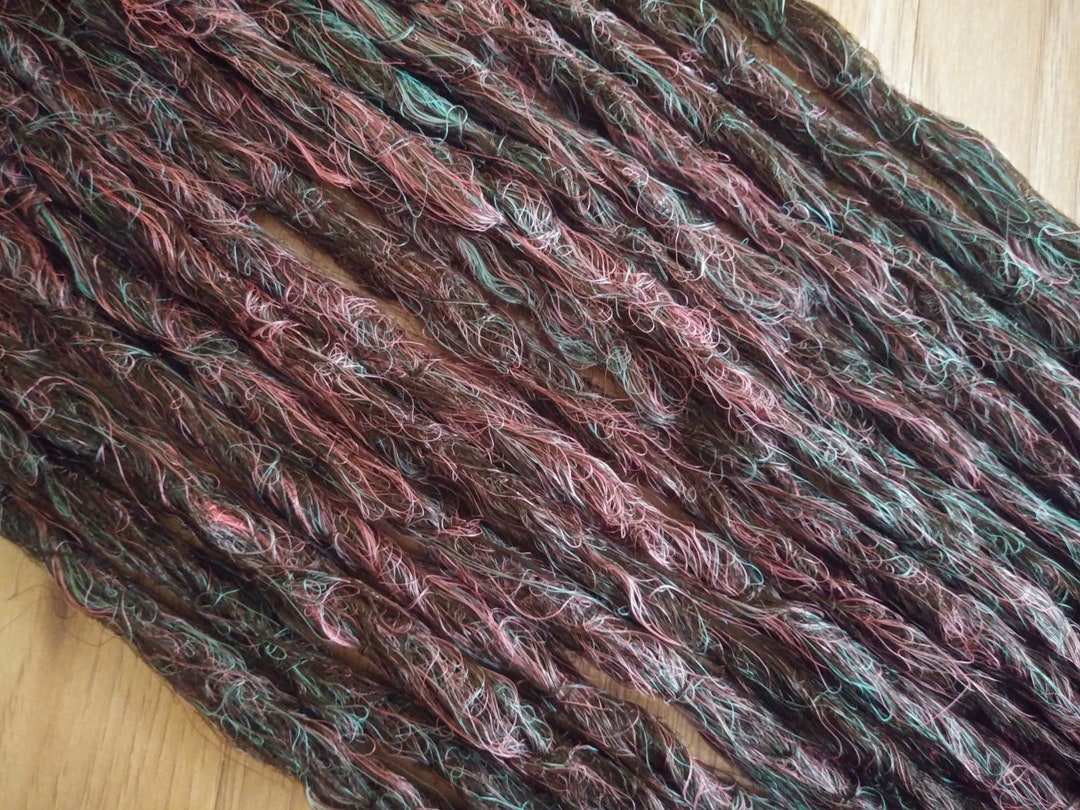 Synthetic Dreadlocks - Dark Brown Mermaid Blend 8 DE Bundle - Natural ...