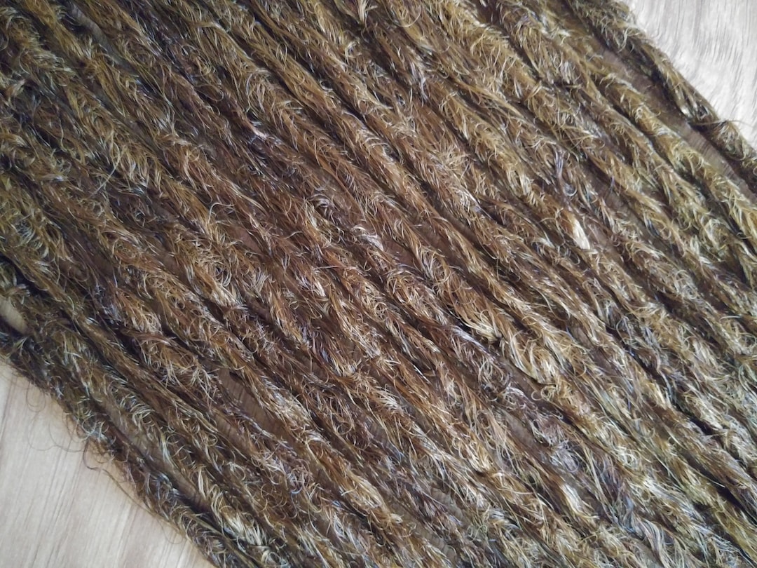 Synthetic Dreadlocks - Oak Set of 10 SE - Natural Texture Microthin ...