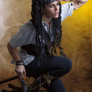 Synthetic Braids for Pirate Character Cosplay: Corsair Black Kinky ...