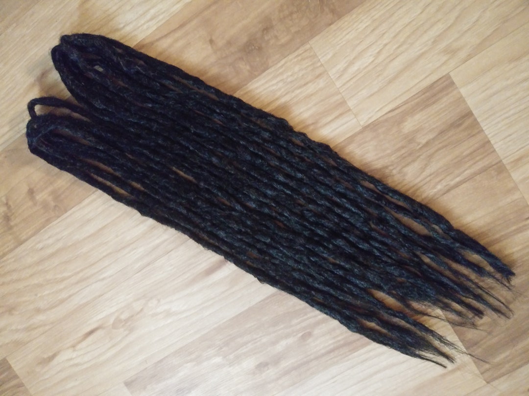 Synthetic Dreadlocks - Black 8 DE Bundle - Natural Crochet Texture ...