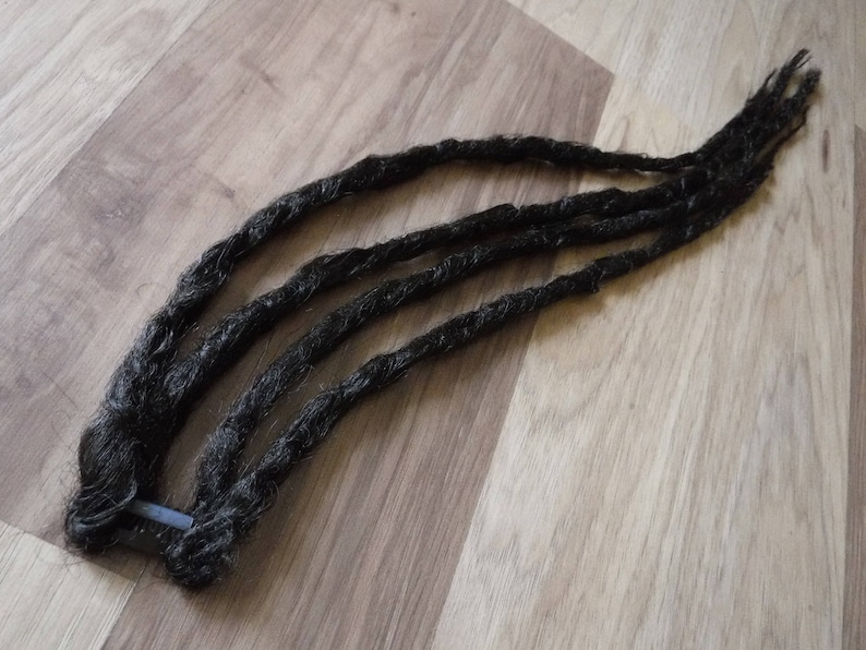 Custom Synthetic Dreadlocks - 4 Dread Weft Clip Natural Look Crocheted ...
