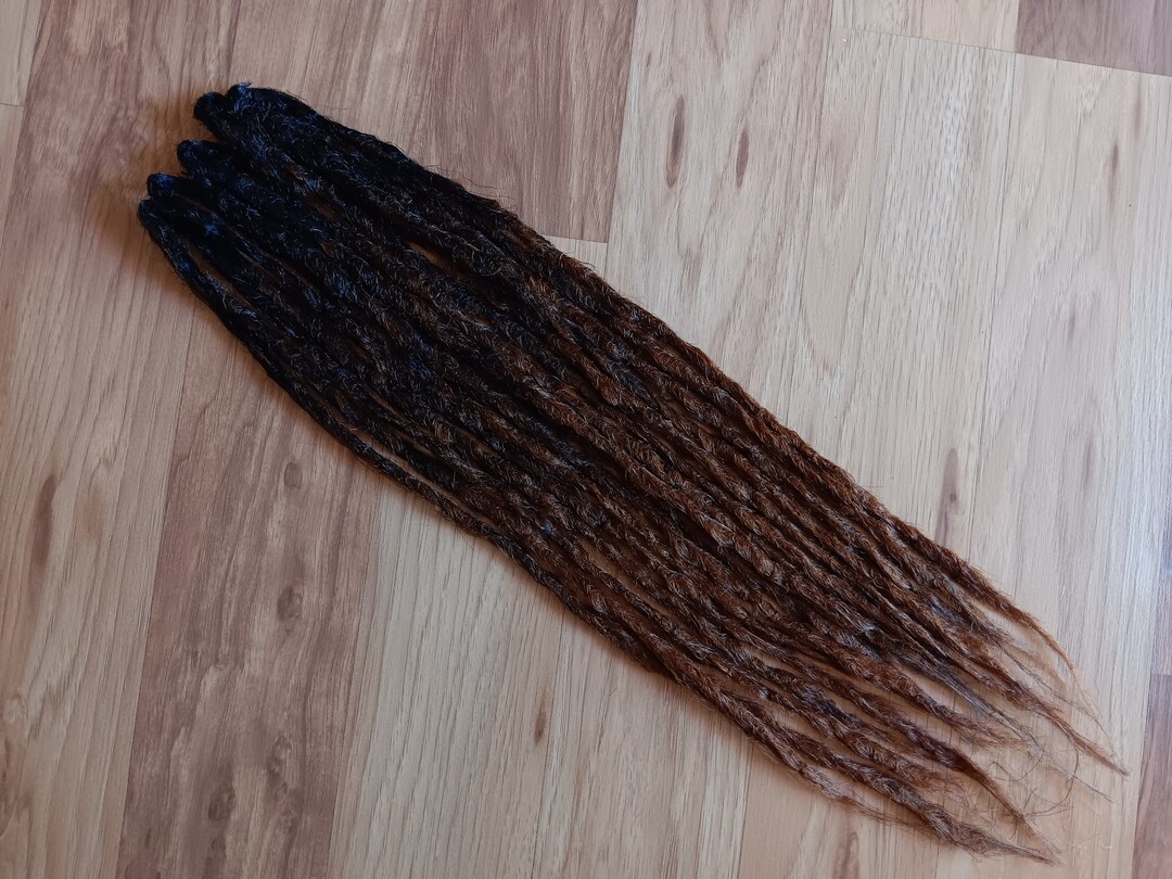Synthetic Dreadlocks - Black to Auburn Ombre 8 DE Bundle - Natural ...