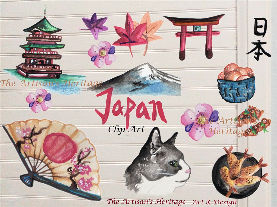 Japan Clip Art Bundle Instant Digital Download Educational Japan ...
