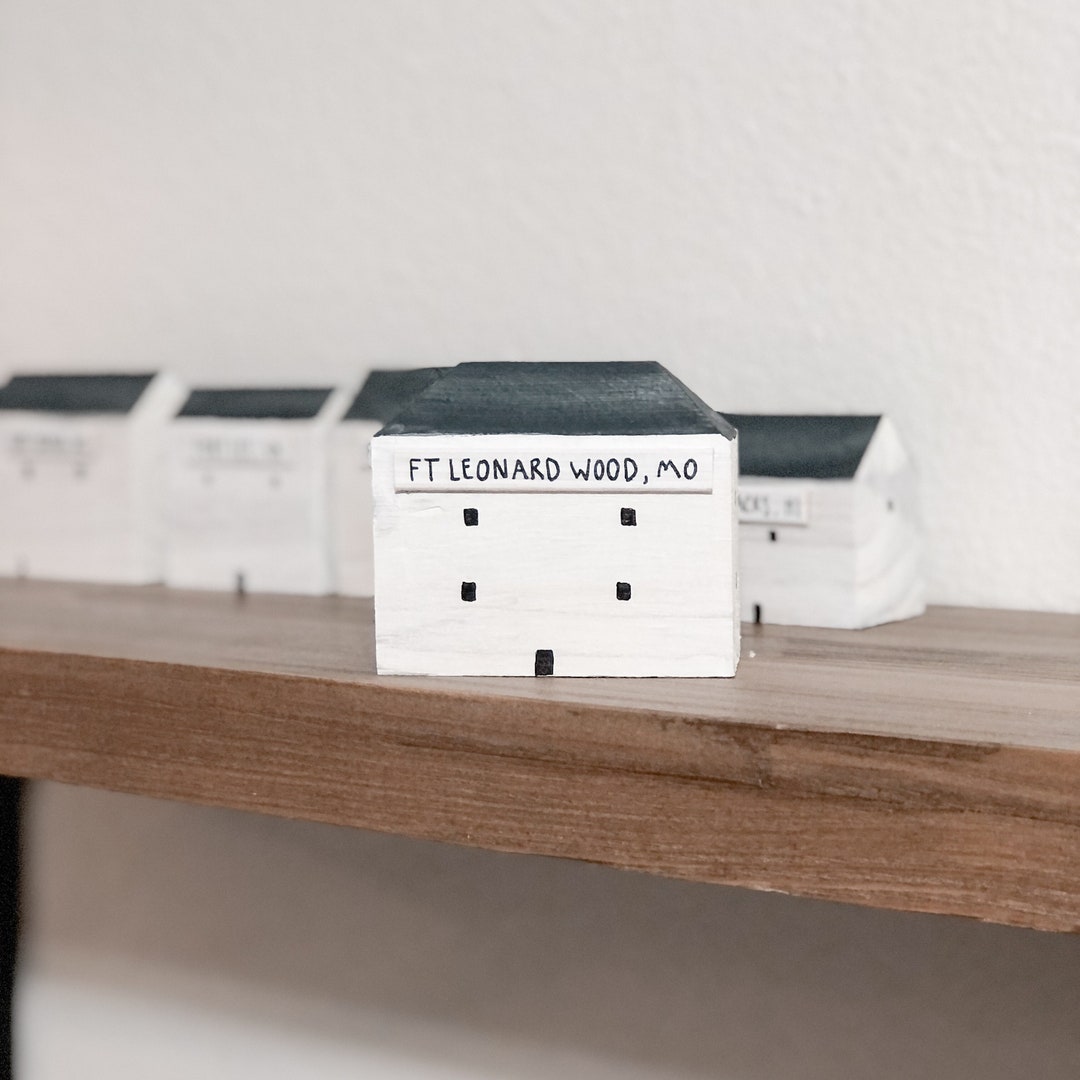 Memory Village Option 1 Rustic Wooden House Duty Station Military Gift ...