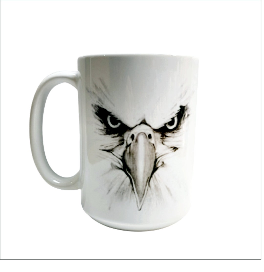 15 Oz. Eagle Mug Cool Eagle Drawing on Mug Eagle Mug for - Etsy
