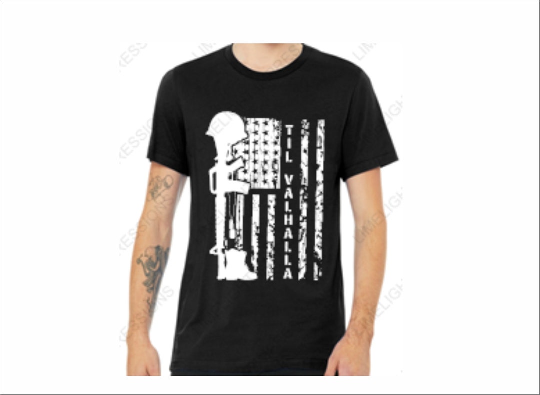 Til Valhalla T-shirt Unisex T-shirt, Military, Patriot, Patriotic ...