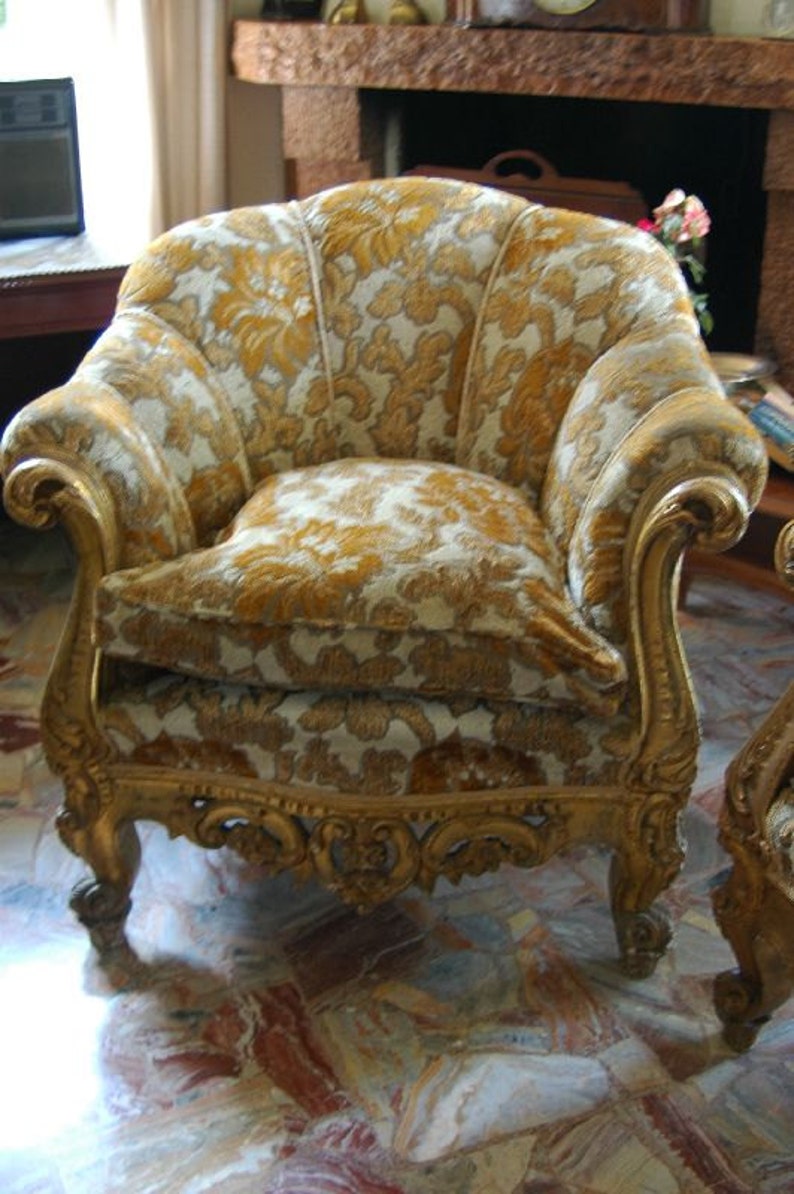 Italian Rococo Sofa and Chairs - Etsy