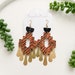 Cork Leather Earrings Boho Leather Earrings Statement - Etsy