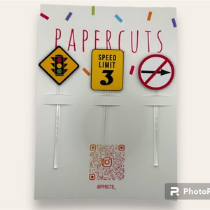 Traffic Signs Cake Topper/customizable - Etsy