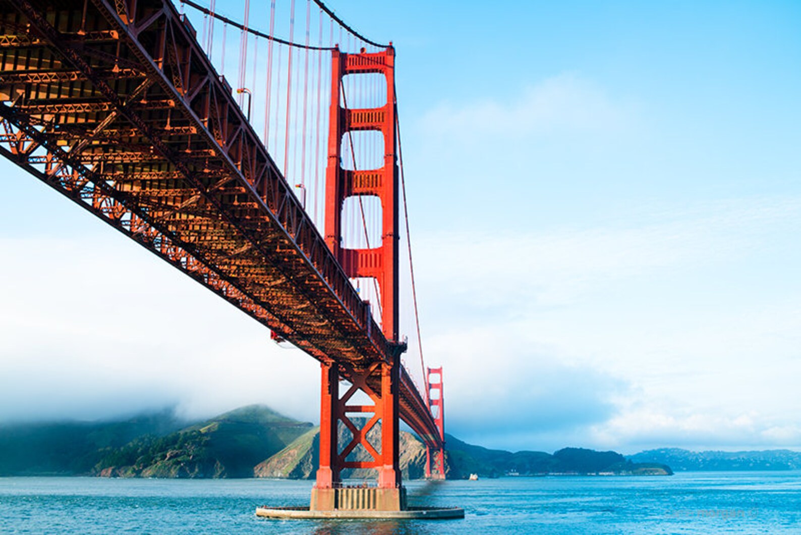 San Francisco Golden Gate Bridge Photograph, Golden Gate Color Wall Art ...