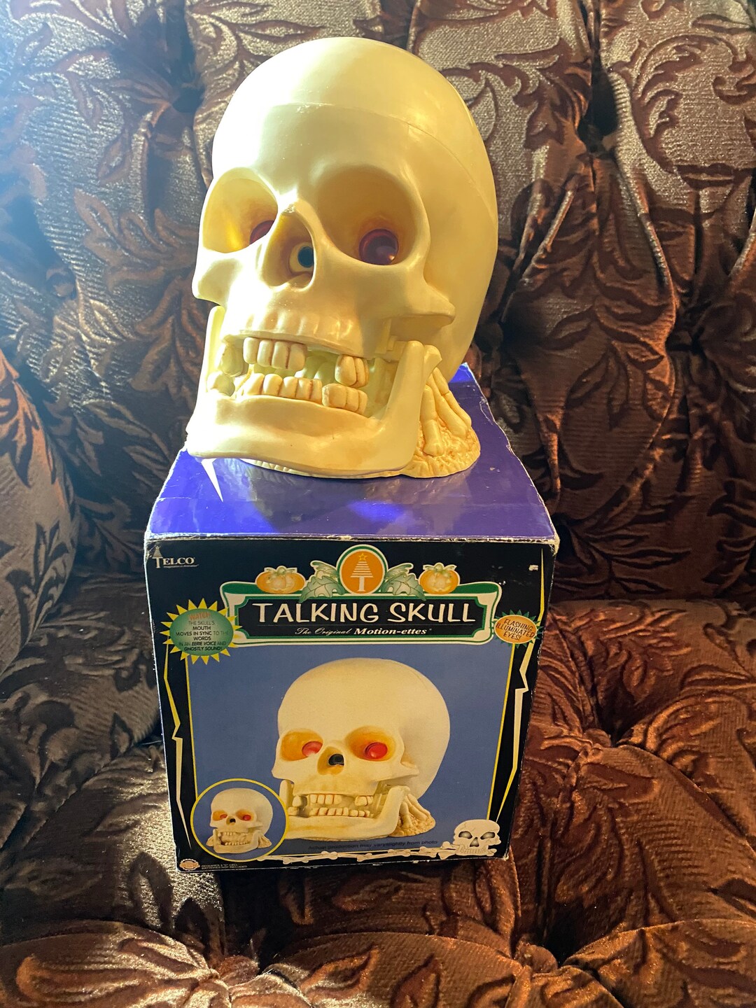Epic Vintage in Box Telco Talking Skull Halloween Decor - Etsy