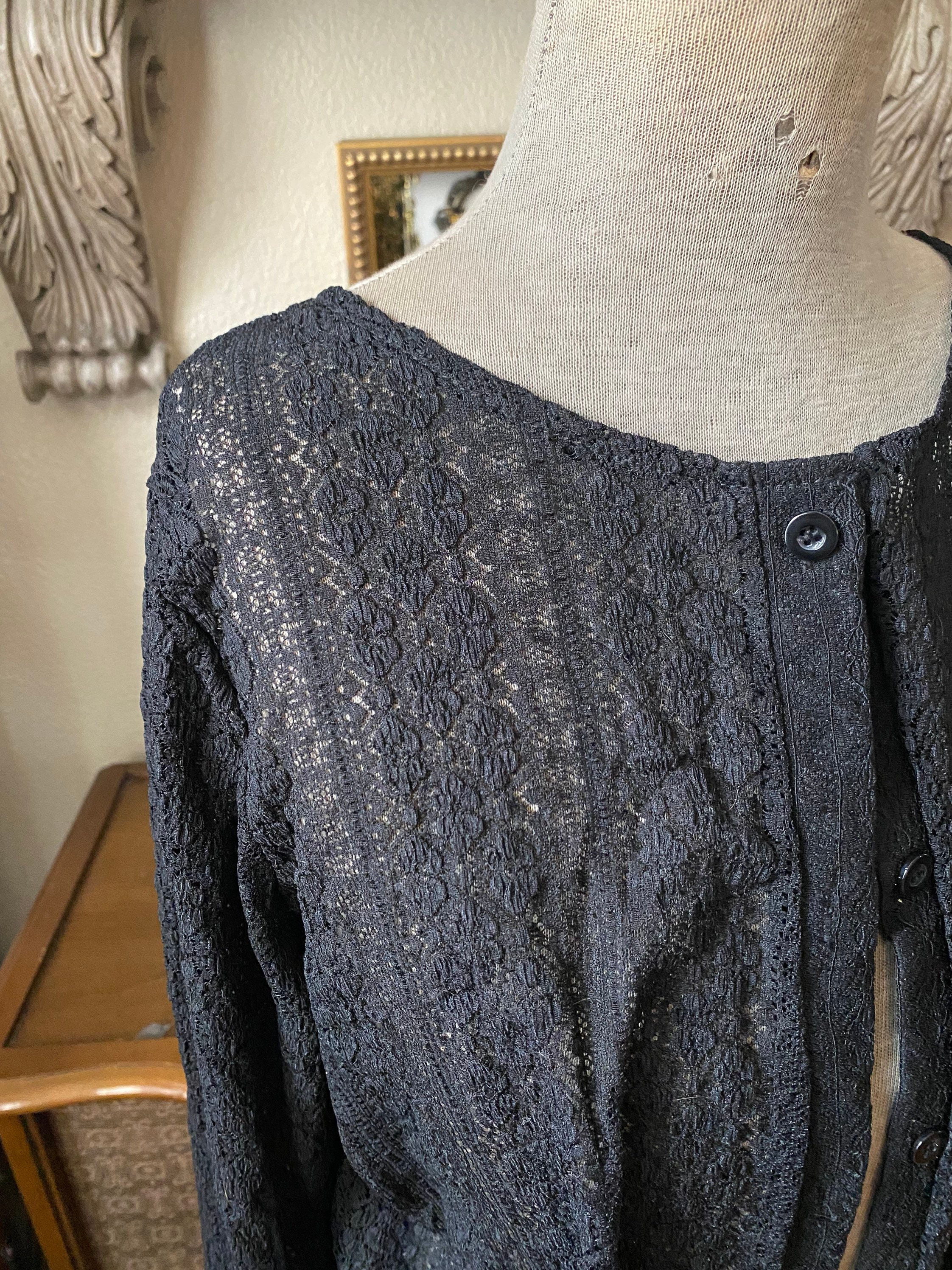 Rad 1990s Lace Like Button Down Cardigan Duster - Etsy