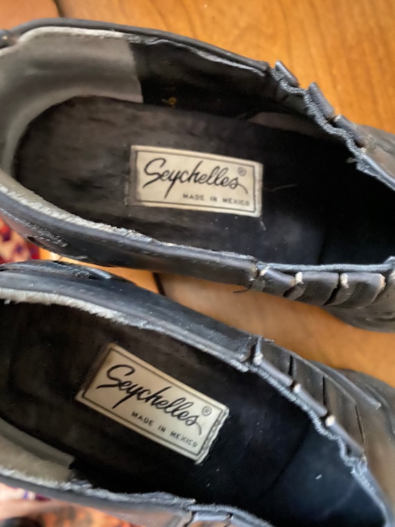 glamtastic vintage Seychelles 1990's leather goth wi… - Gem