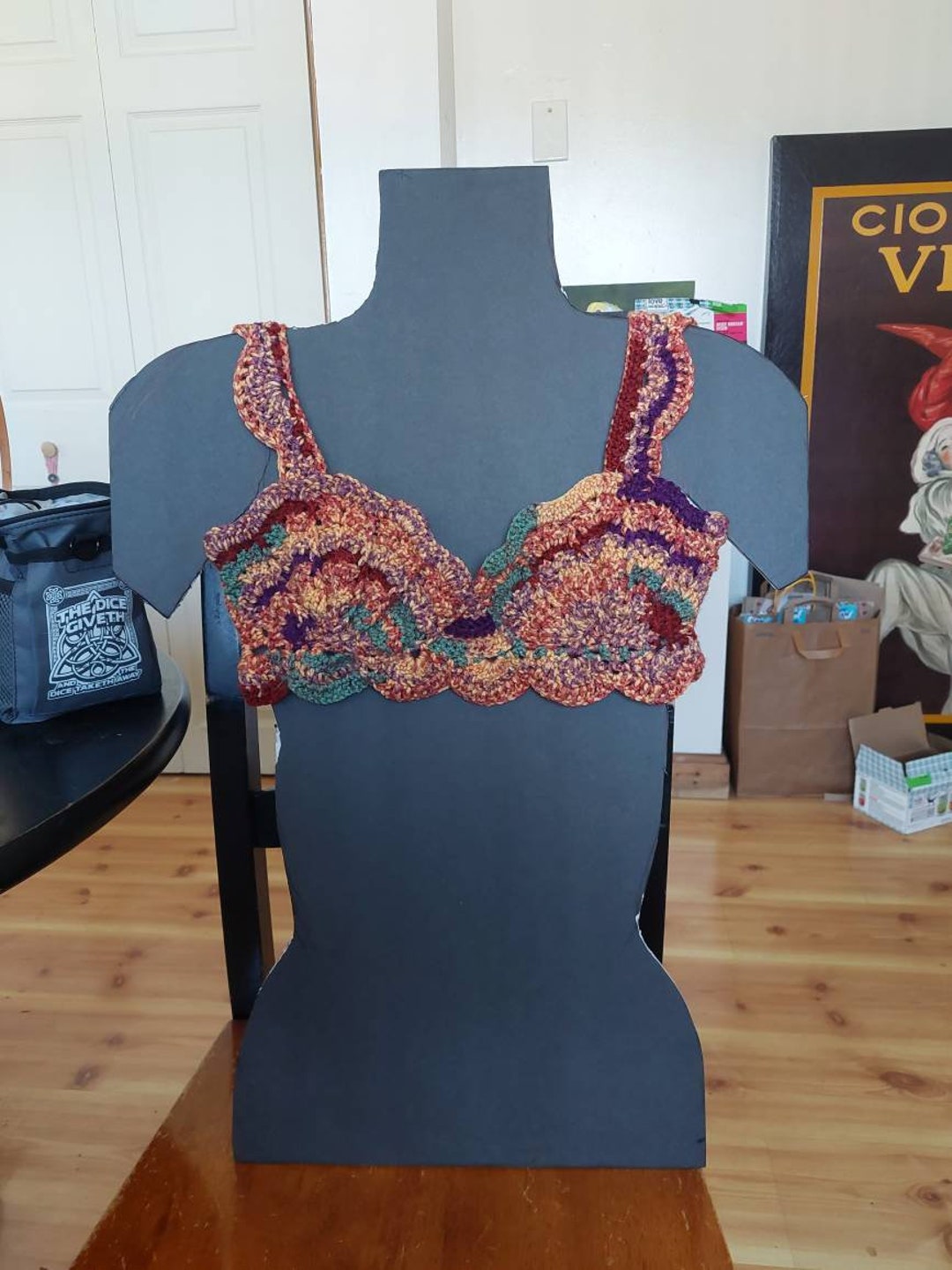 Mermaid Style Crochet Top Shell Bralette Bronze Earth Toned Bra ...