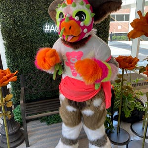 Neon Slime Angel Dragon Fursuit Costume Mascot Kidcore Clowncore Toony ...