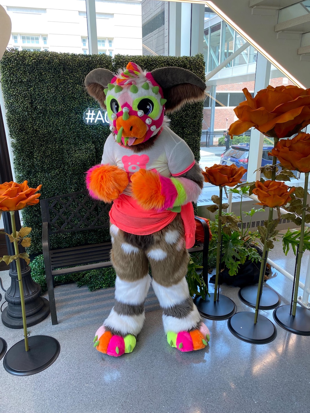 Neon Slime Angel Dragon Fursuit Costume Mascot Kidcore Clowncore Toony ...