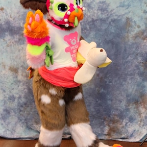 Neon Slime Angel Dragon Fursuit Costume Mascot Kidcore Clowncore Toony ...