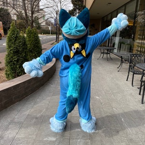 Bluey Inspired Kidcore Mascot Costume Fursuit Partial Custom Blue ...