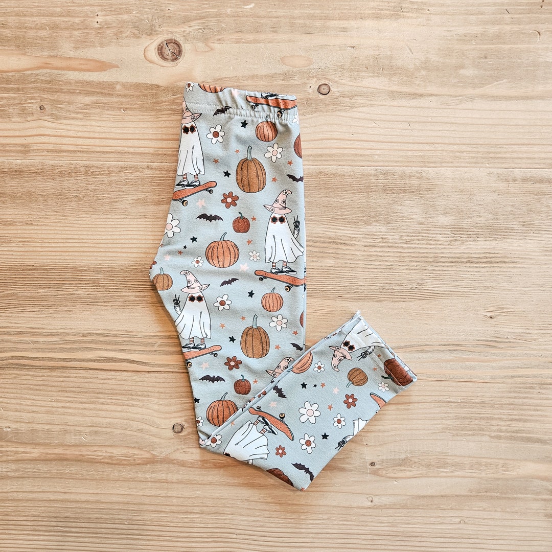 Spooky Ghost Skateboarder Halloween Joggers Baby Leggings - Etsy