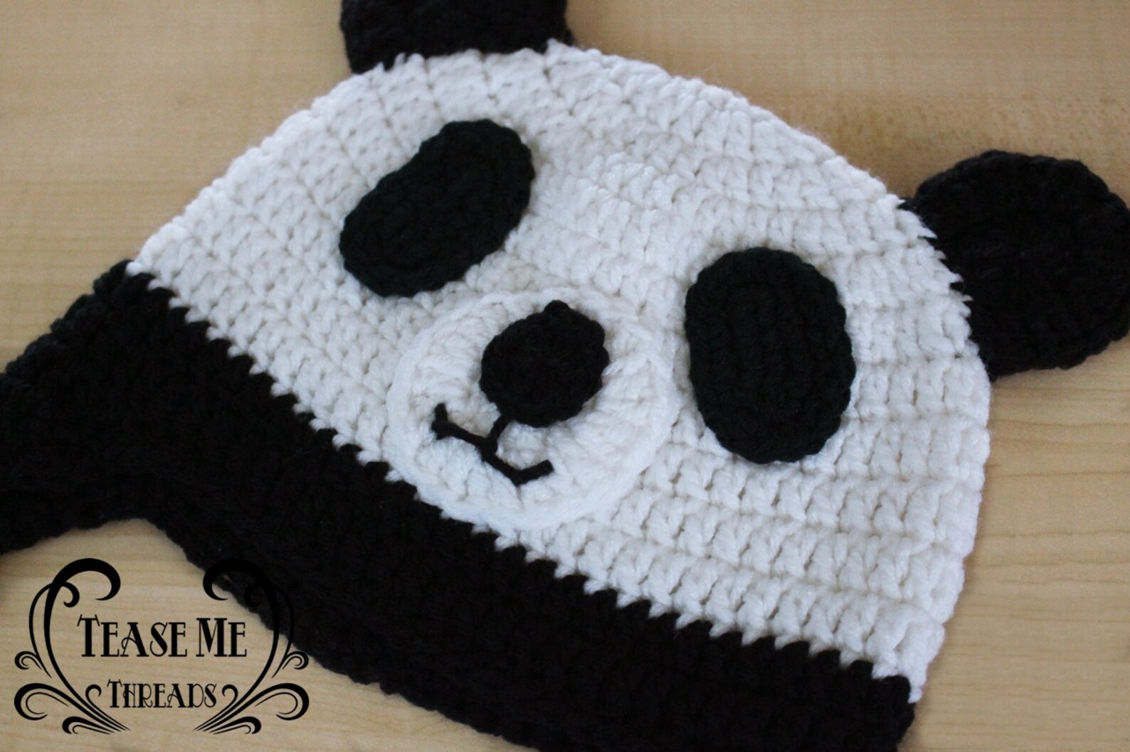 Panda Crochet Beanie_ Panda Adult Hat_ Halloween Panda Hat_ Kids Panda ...
