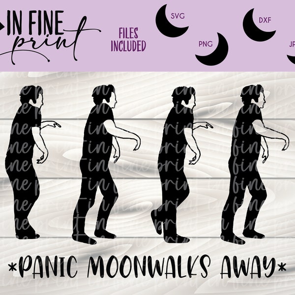 New Girl Svg Panic Moonwalking - Etsy